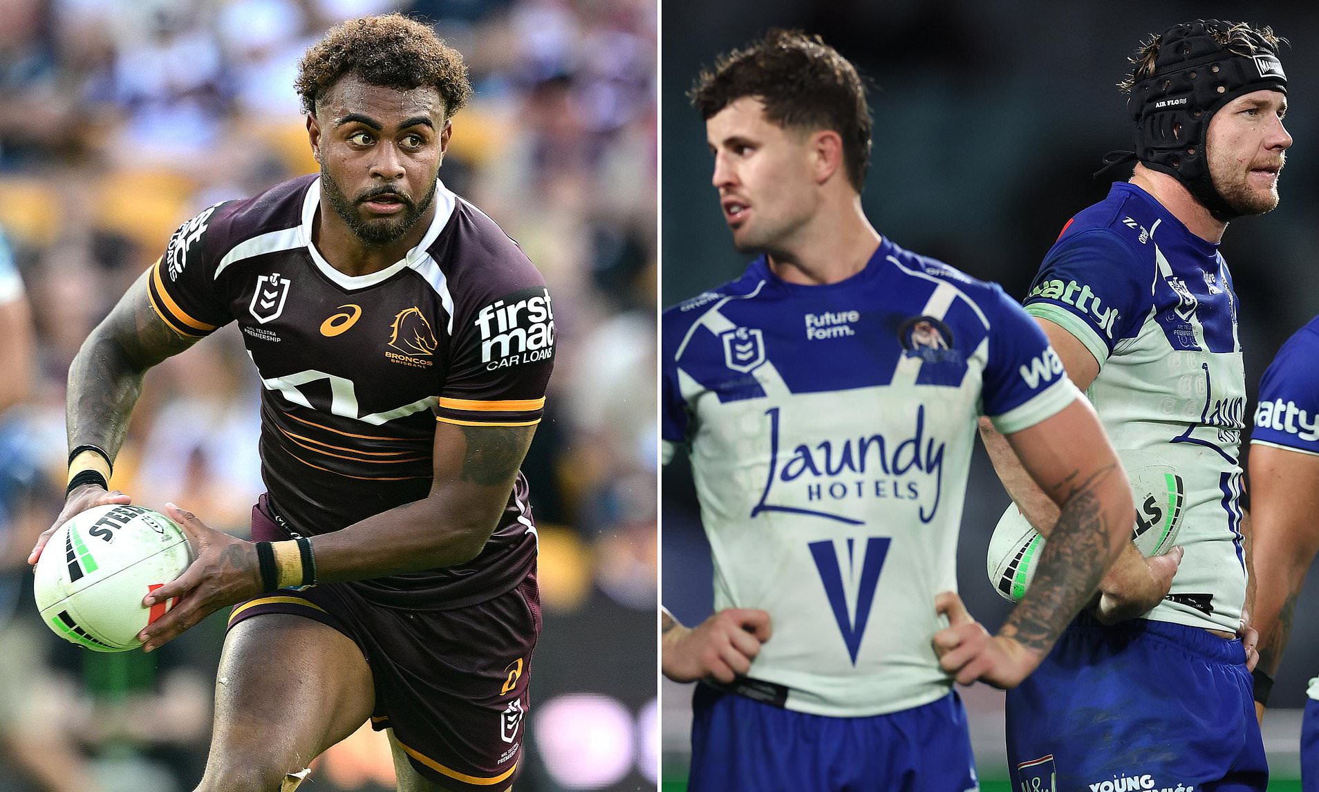 Drama after bottle is hurled at Broncos bench - as Bulldogs fans target match-winner Ezra Mam