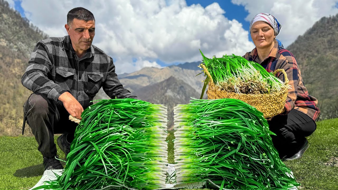 We Gathered Herbs In The Mountains And Cooked Tender Rustic Kutabs Over ...