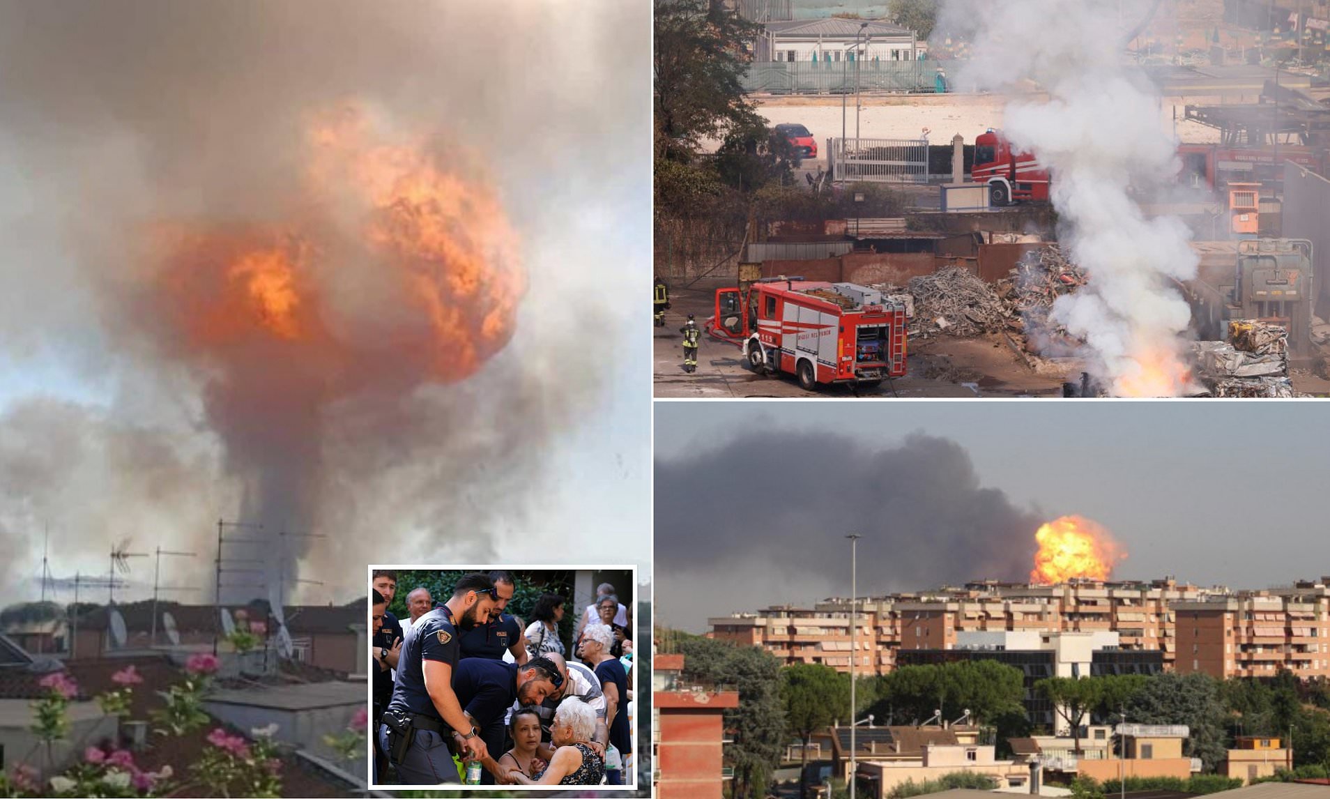 Huge blast in Rome leaves 40 injured including 11 cops after 'truck hit ...