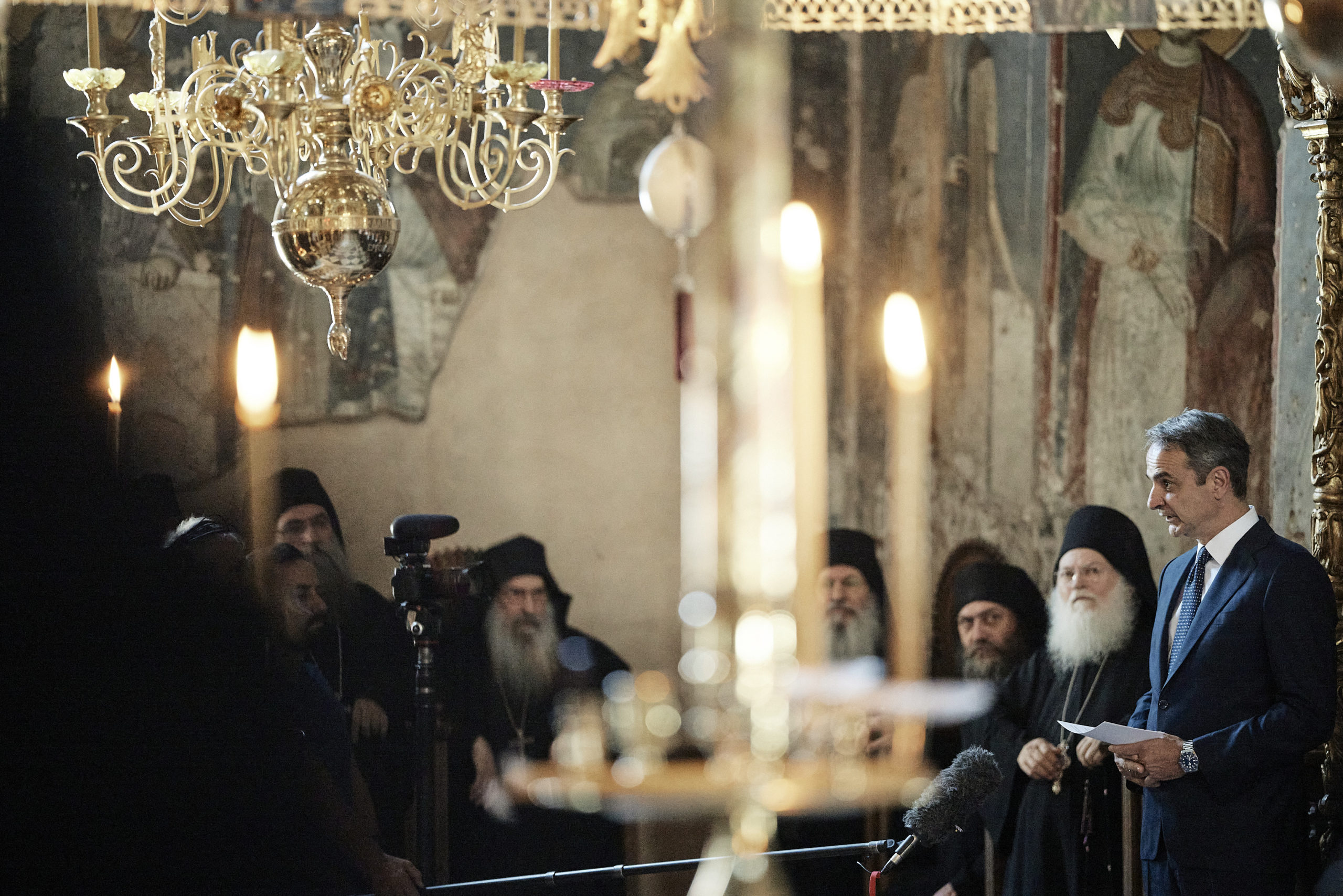 Μητσοτάκης: Επισκέφθηκε την Ιερά Μονή Βατοπεδίου – Δείτε εικόνες