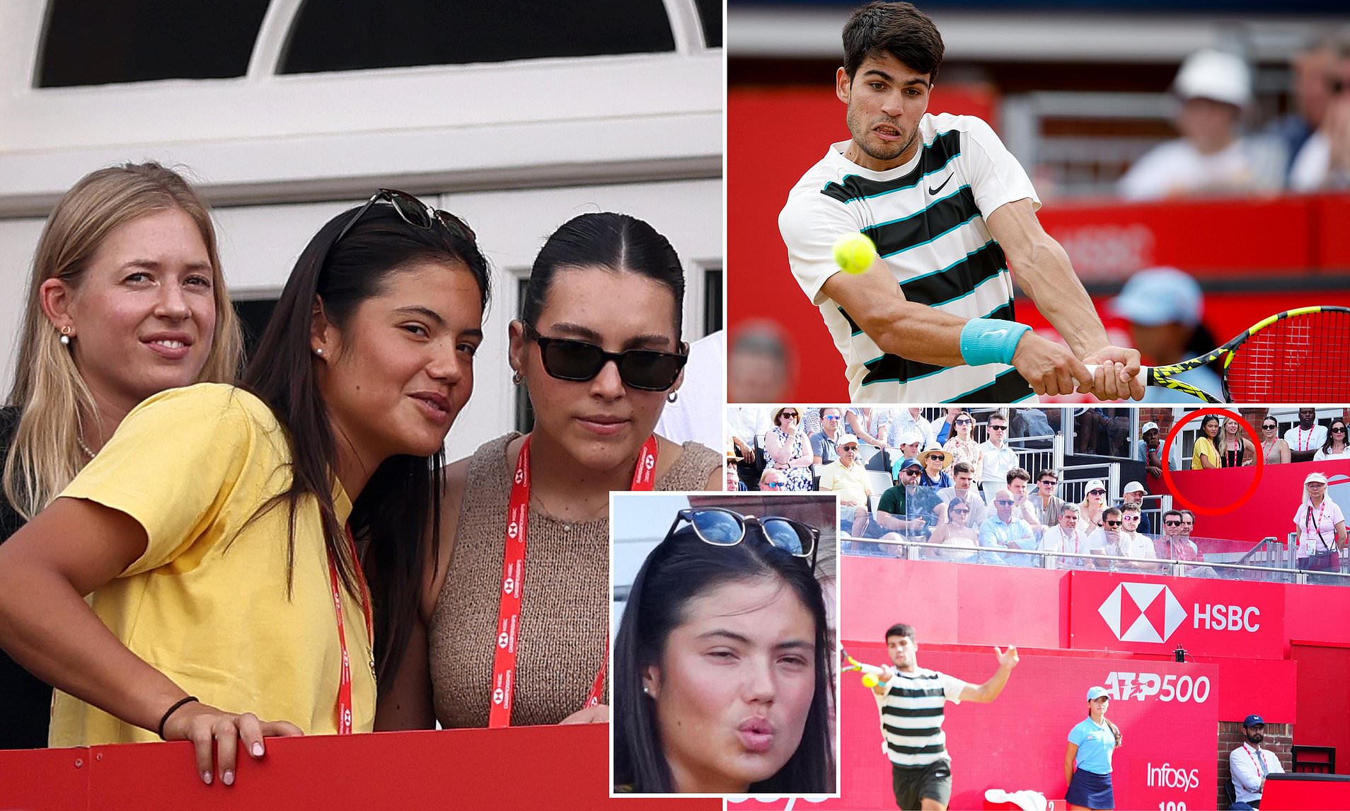 Emma Raducanu spotted watching US Open doubles partner Carlos Alcaraz ...