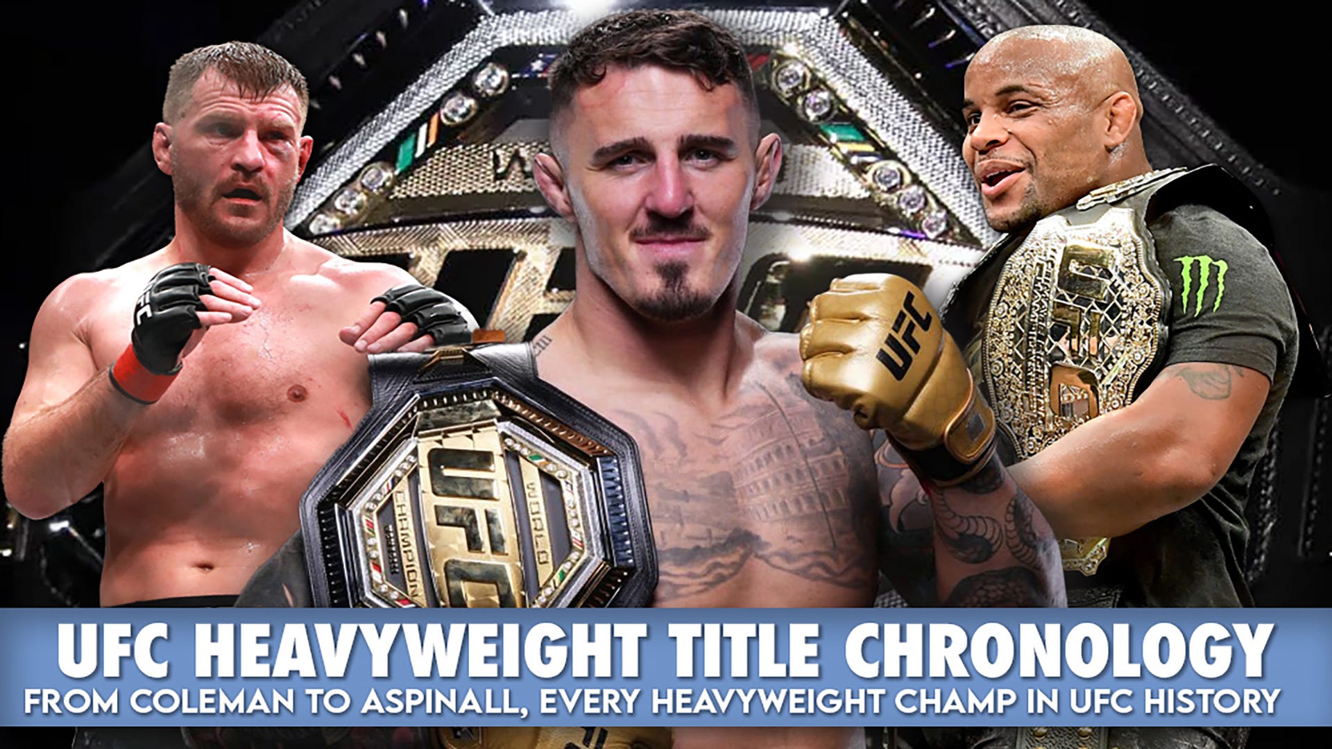UFC heavyweight title history: Mark Coleman, Stipe Miocic, Tom Aspinall ...