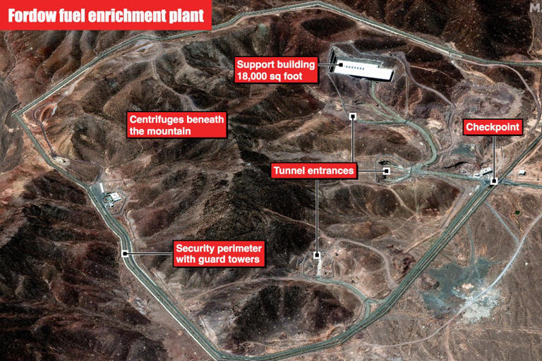 US drops six ‘bunker buster’ bombs on Iran’s Fordow nuclear plant as ...