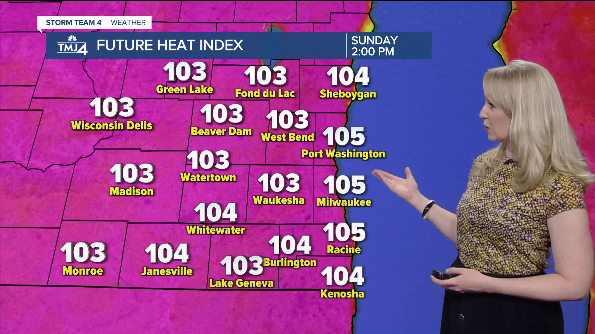 Southeast Wisconsin weather: Extreme heat continues Sunday and Monday