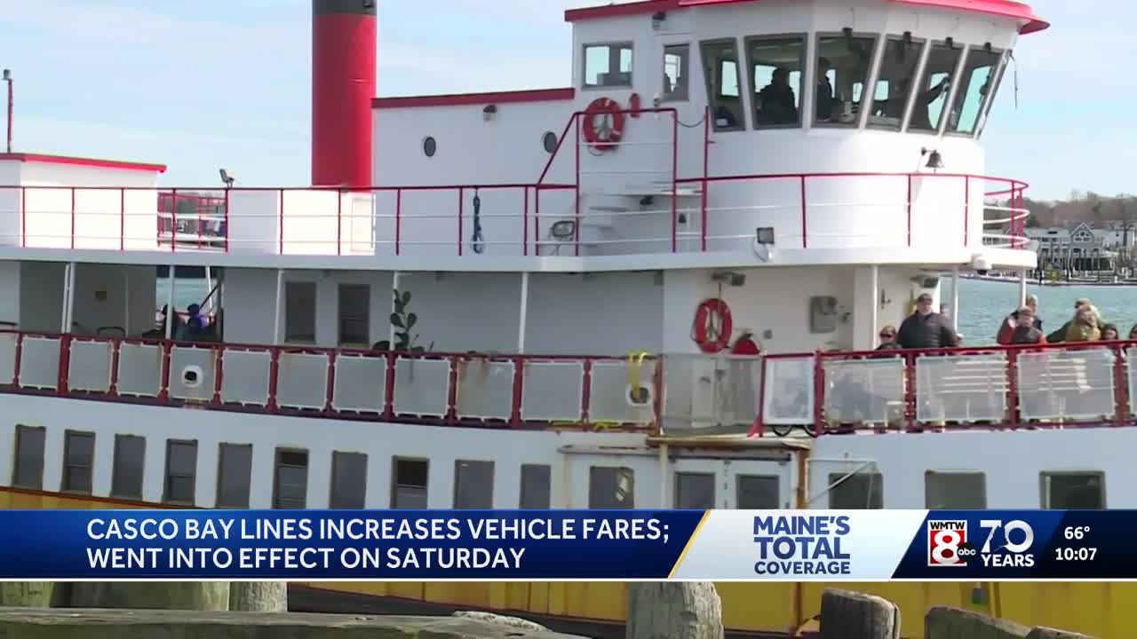 Casco Bay Line increases ticket prices for passenger vehicles