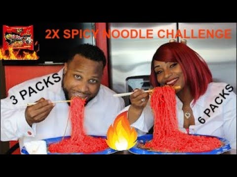 2X Spicy Noodle Challenge — All 9 Packs Eaten