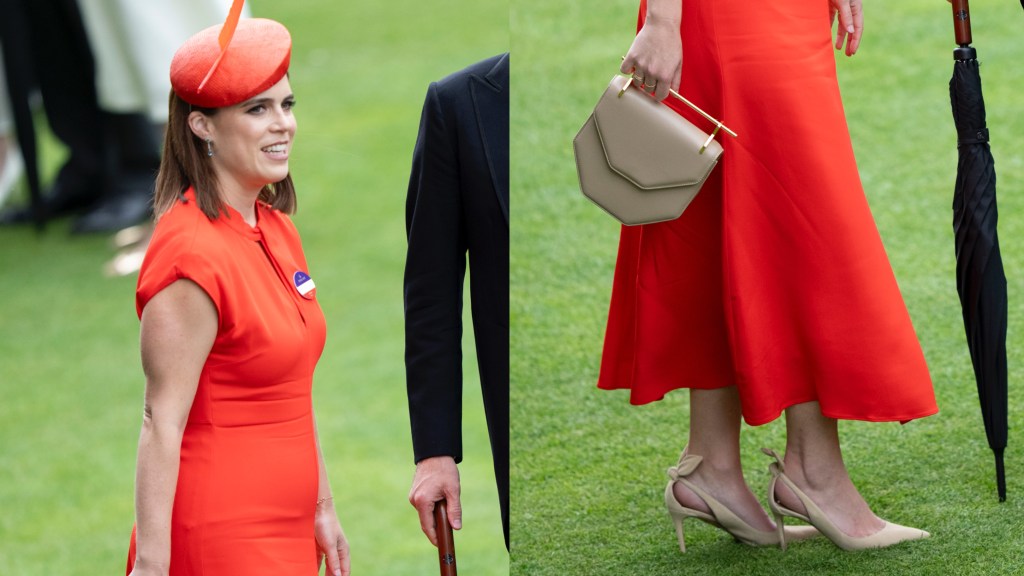 Princess Eugenie and Queen Camilla Opt for Prim Dresses and Neutral ...