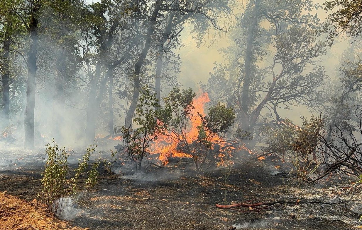Crews stop fires that broke out in north Redding near I-5