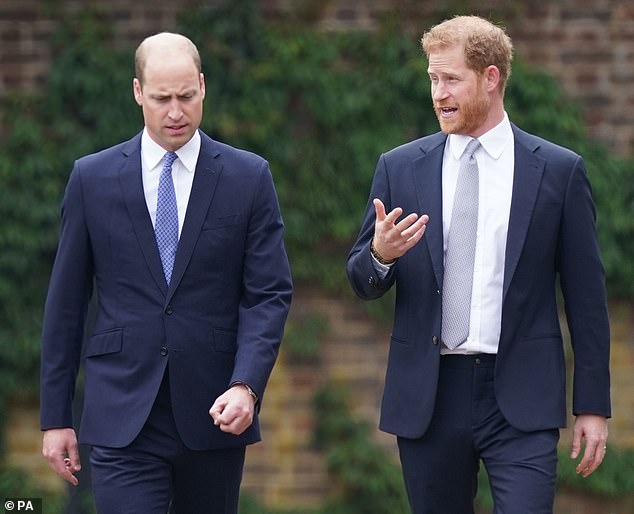 Prince William 'is no longer angry at Prince Harry's outbursts at the ...