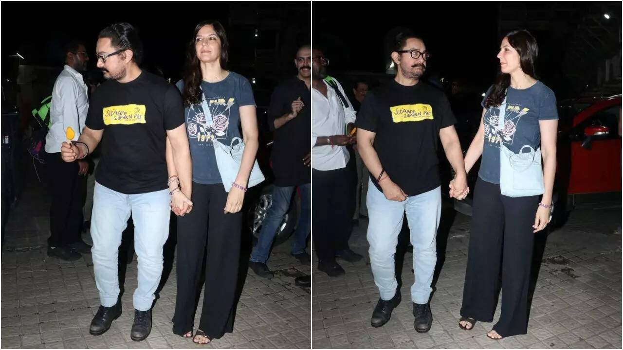 Aamir Khan steps out hand-in-hand with girlfriend Gauri Spratt for ice ...