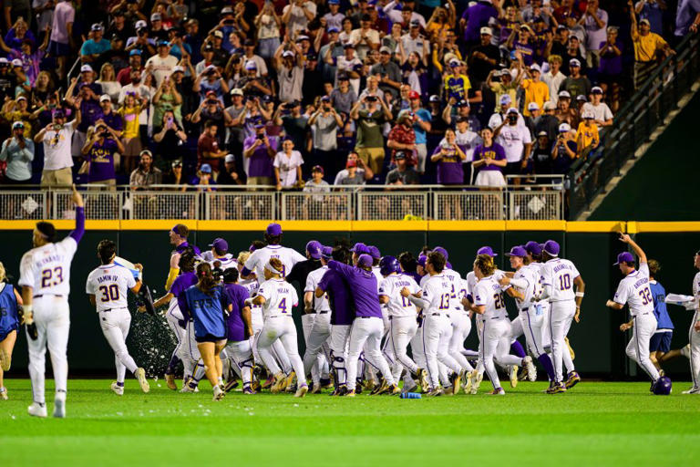 LSU Tigers compete against Coastal Carolina in Game 1 of College World ...
