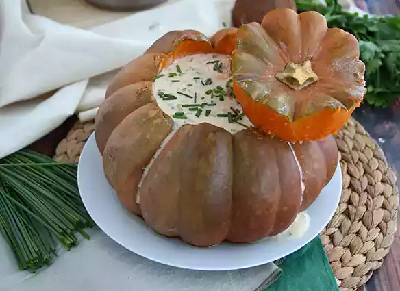 Citrouille aux crevettes - le camarão na moranga brésilien
