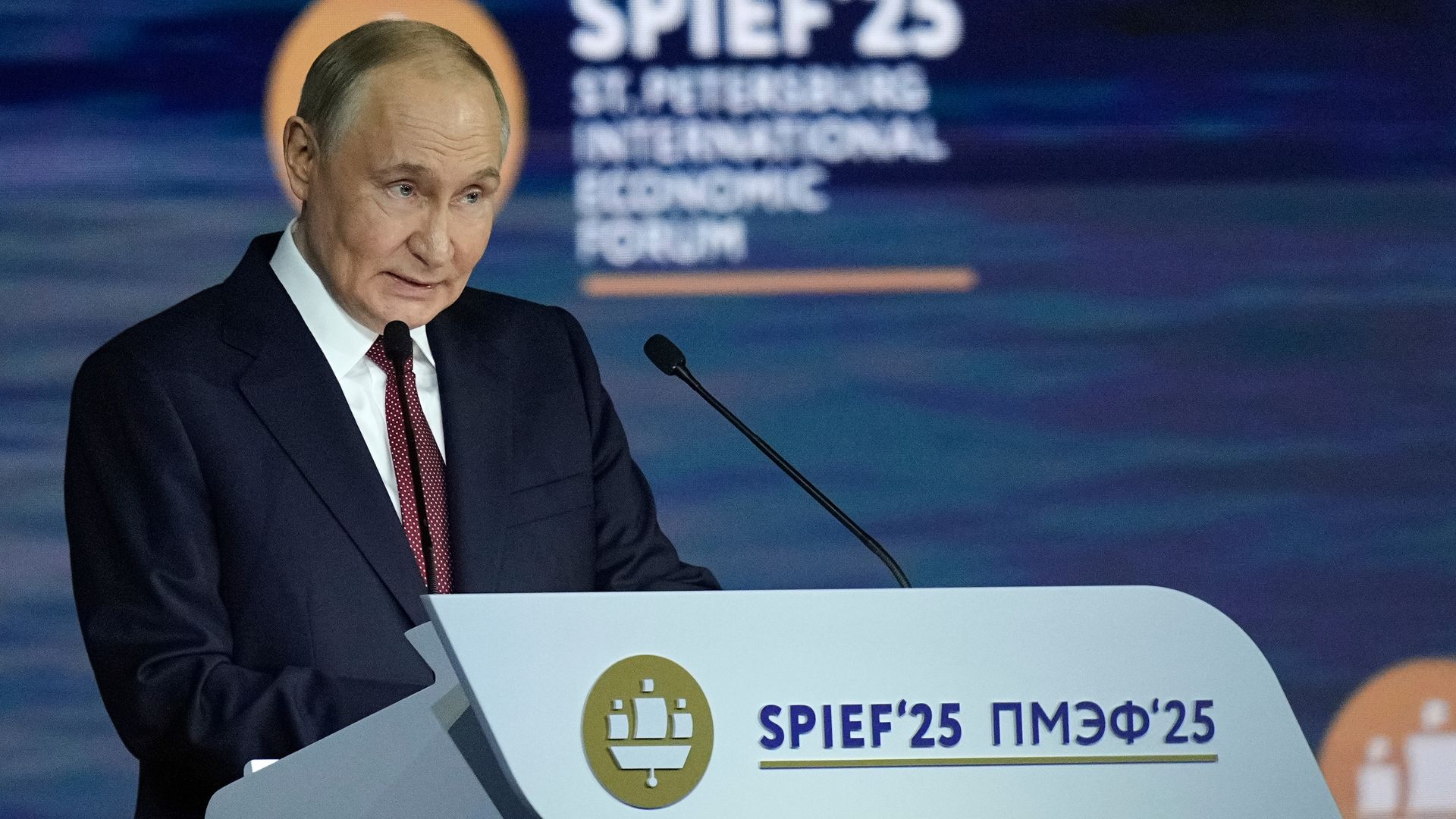 Putin tells national economic forum ‘all of Ukraine is ours'