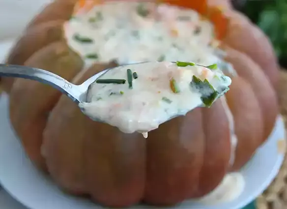 Citrouille aux crevettes - le camarão na moranga brésilien