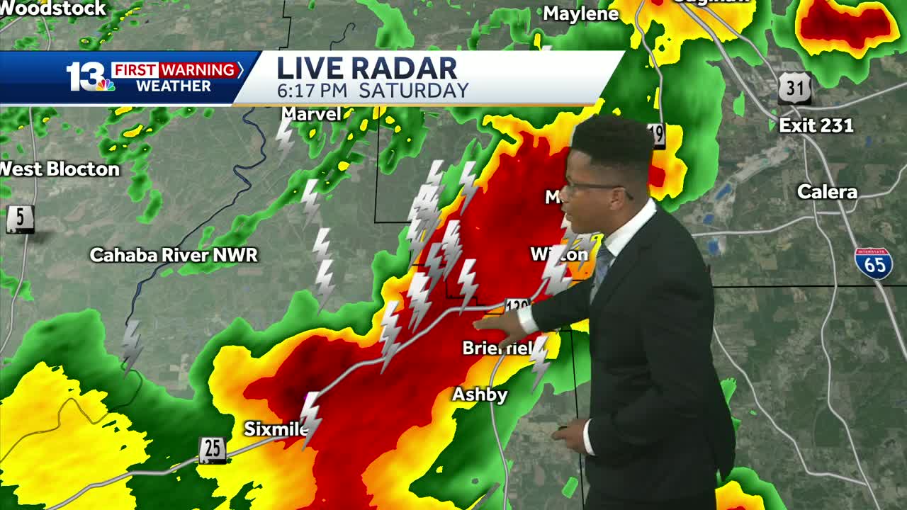 Tracking Storms: Lightning storms drift across Alabama, with 90 degree ...