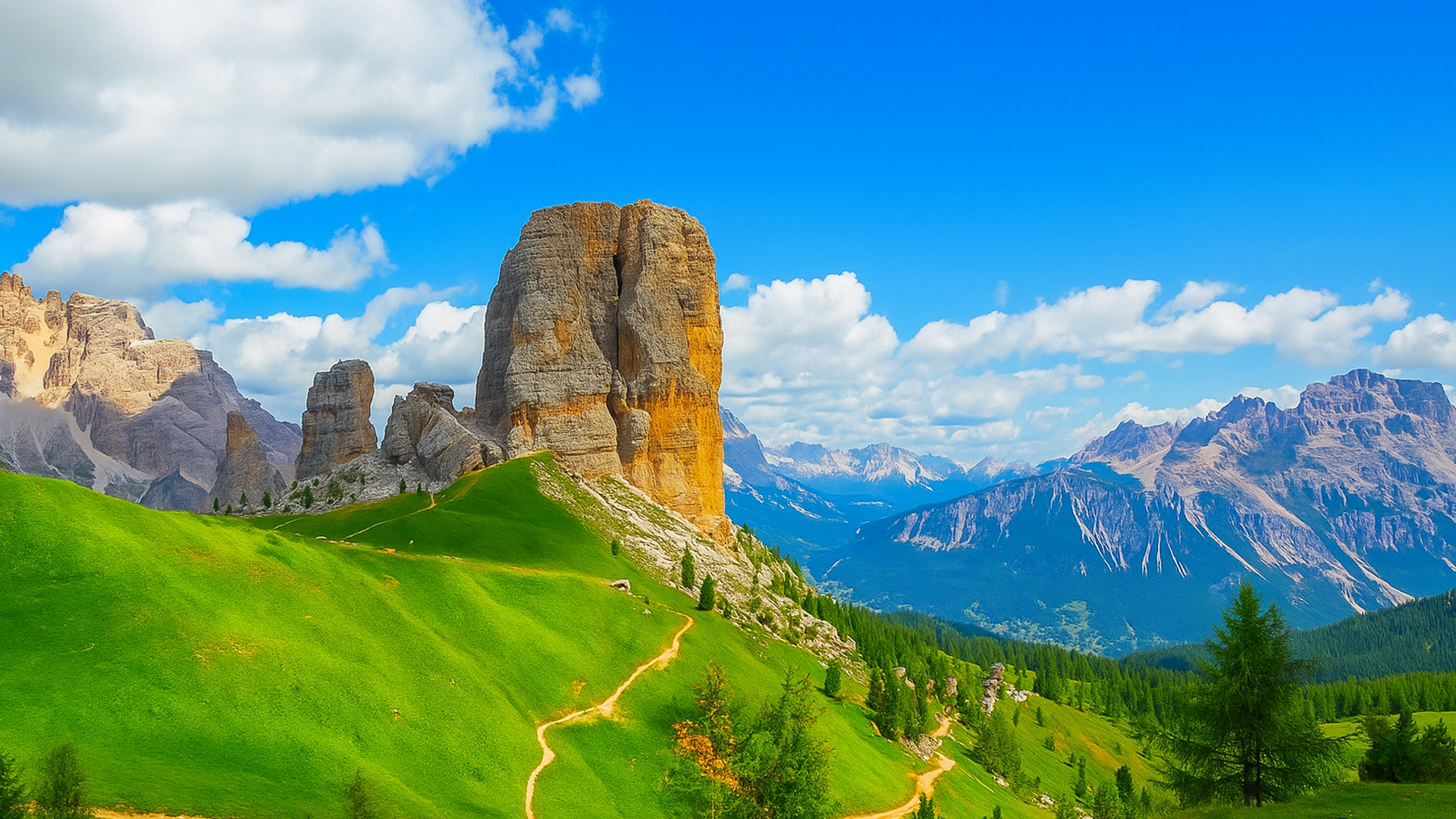 Italy’s Cinque Torri (5 Torri) | 4K Dolomites Hiking, Skiing & WWI Sites