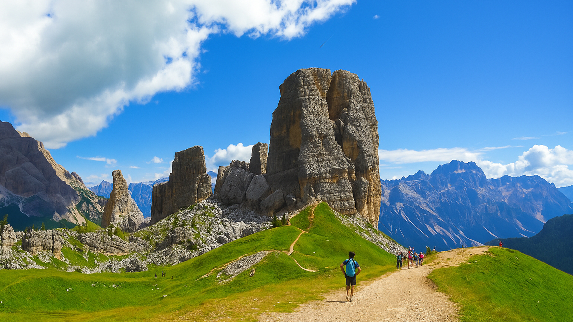 Cinque Torri (5 Torri), Dolomieten Italië | 4K Bergen ...