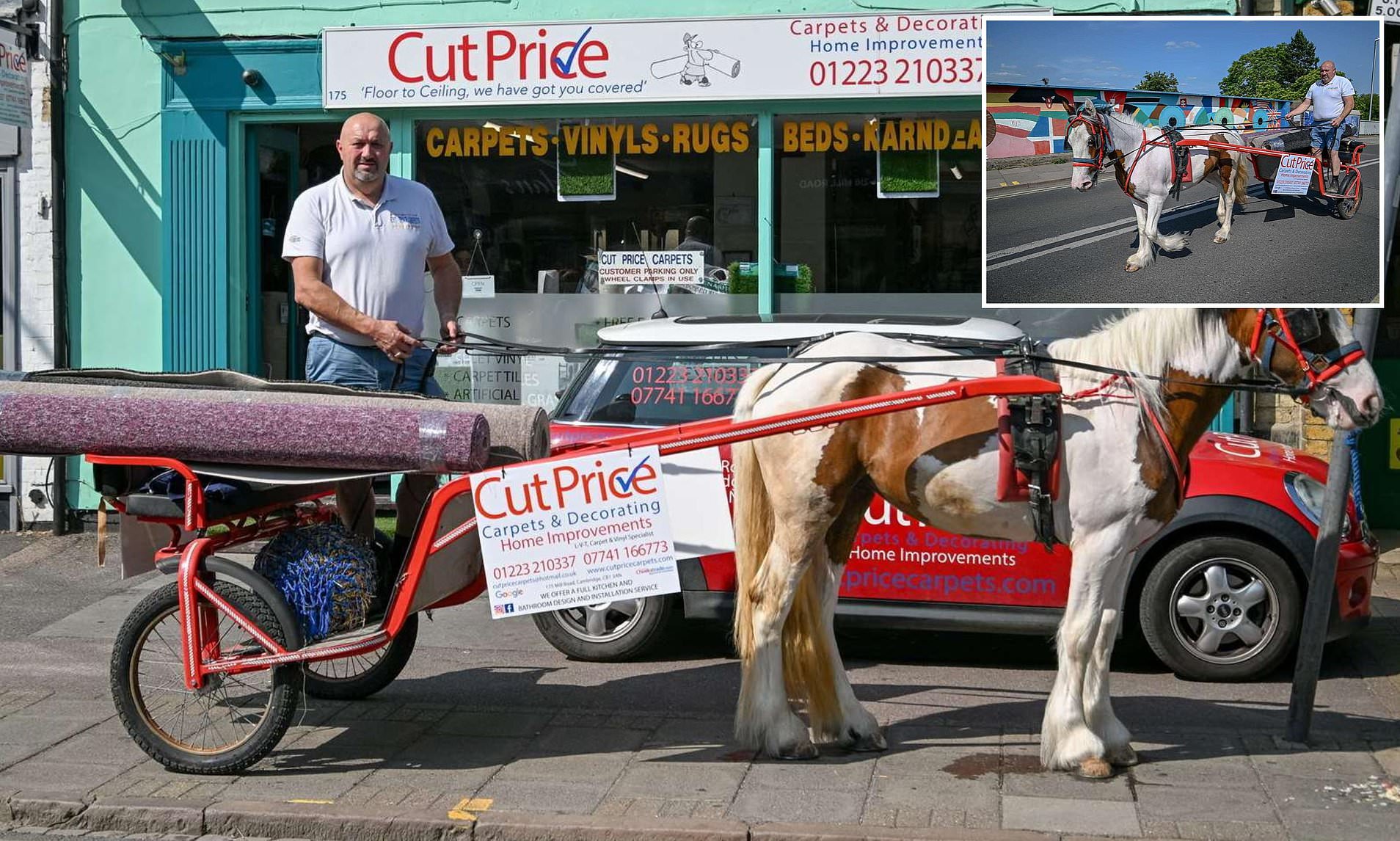 Shop owner forced to resort to using horse and cart for deliveries