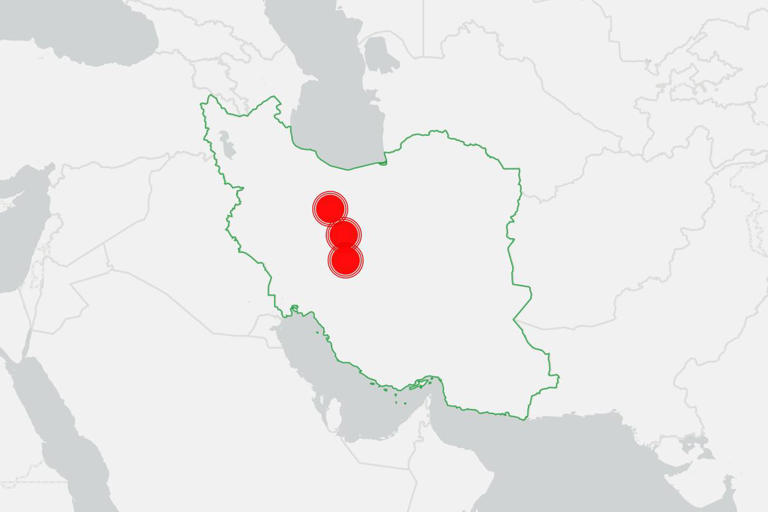 Map shows where US strikes hit in Iran