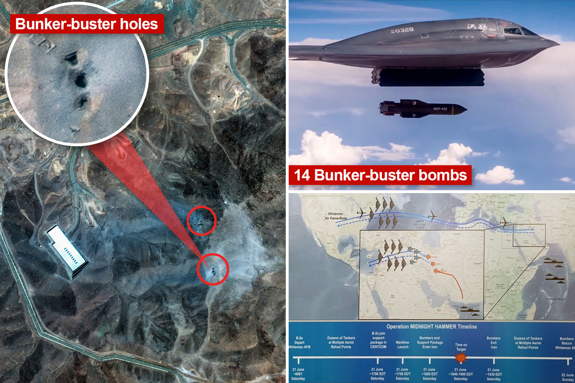 Inside Operation Midnight Hammer: US dropped 14 bunker-buster bombs on ...