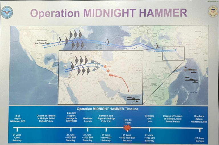 Inside Operation Midnight Hammer: US dropped 14 bunker-buster bombs on ...