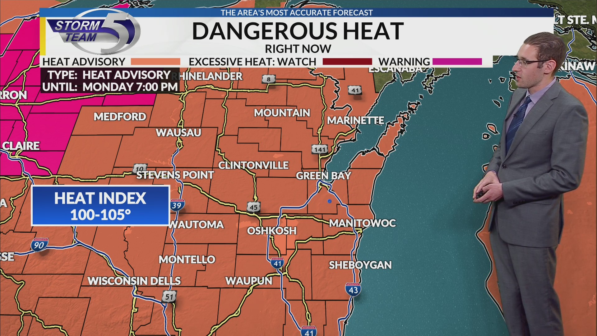 HEAT ADVISORY: Another day of hot temperatures & dangerous heat