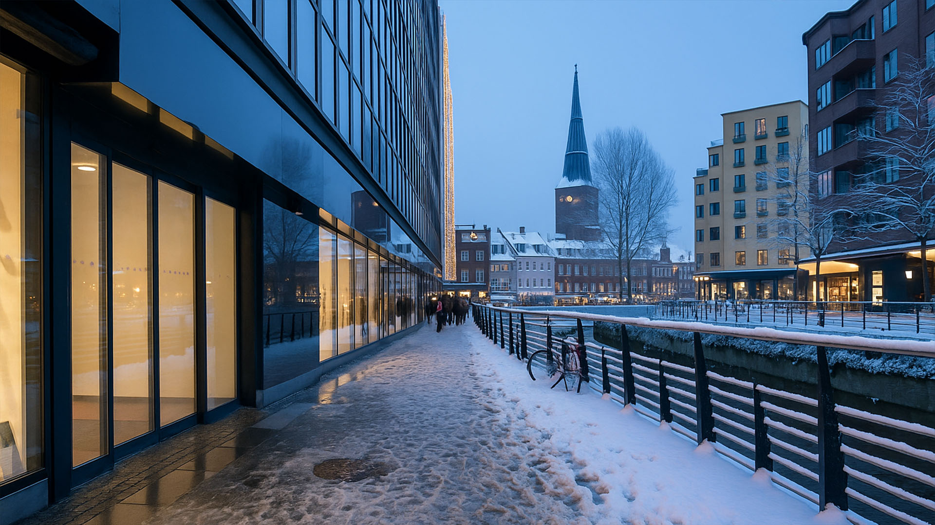 🇩🇰 Aarhus, Denmark – 4K Snowfall Walking Tour in a Peaceful Nordic Winter