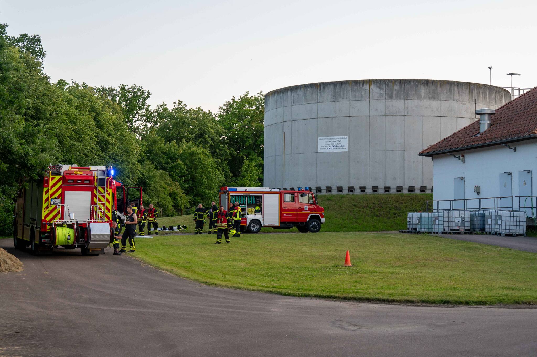 Waldheim: Großeinsatz in Kläranlage