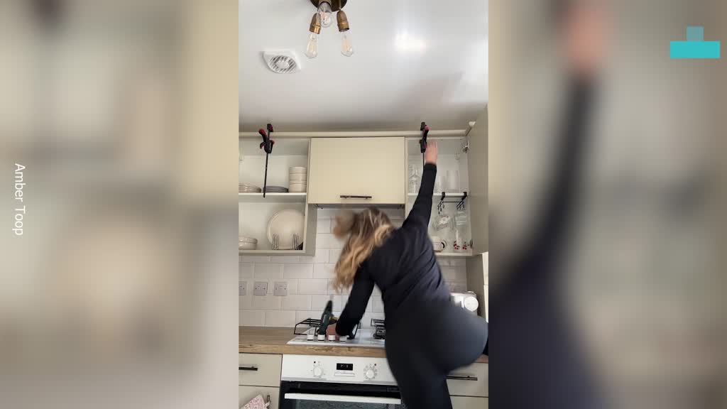 Slippery Socks Send DIY Queen Crashing Into Kitchen Hob