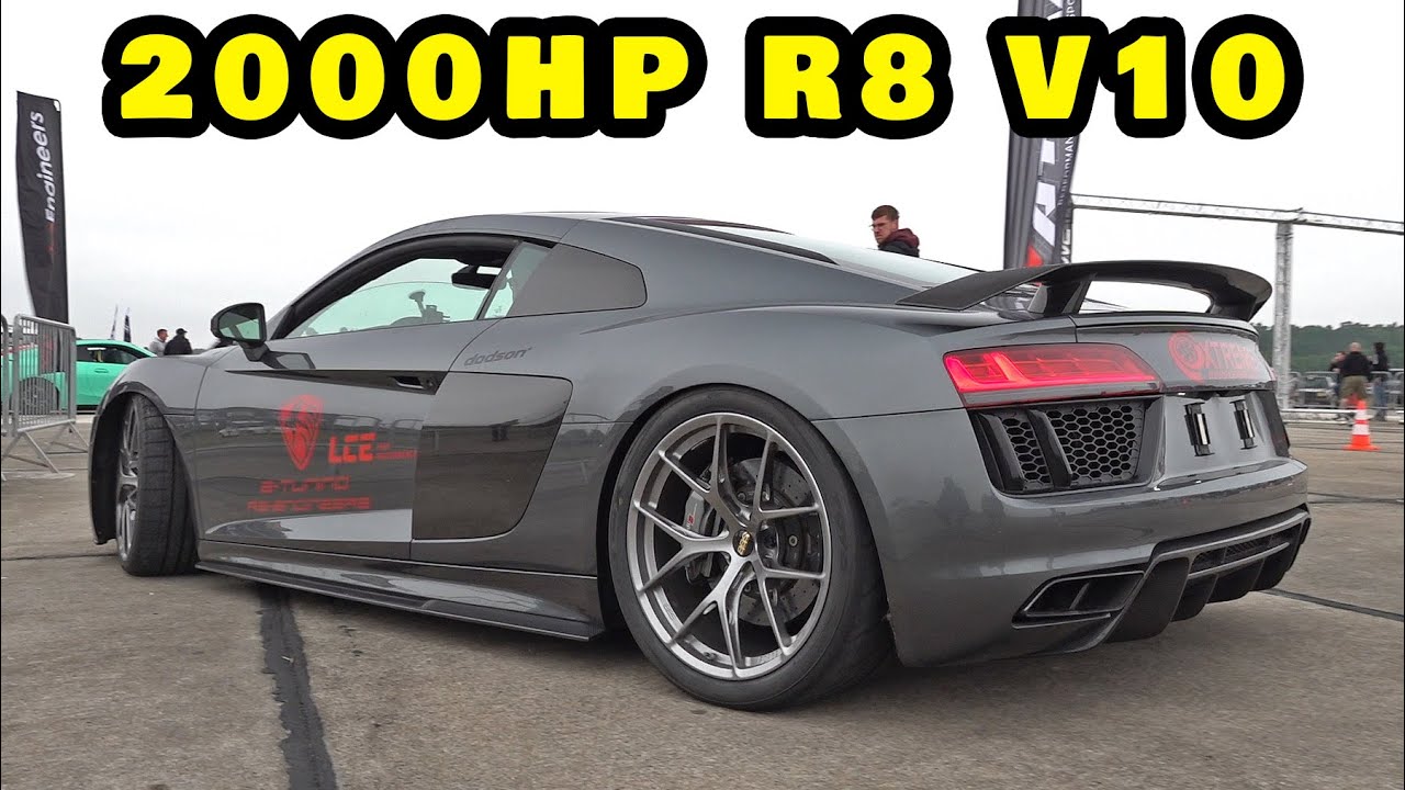 Audi R8 V10 Twin Turbo de 2000 ch - Monstre 0-346 KM/H en 1/2 mile par B-Tuning!