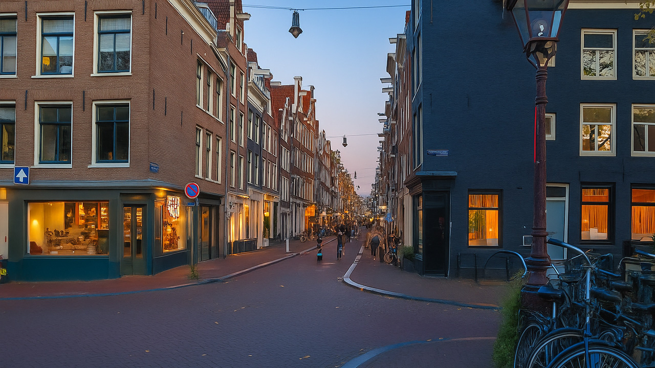 Tur Jalan Kaki Malam Ikonik Amsterdam 4K – Jelajahi Belanda Setelah Matahari Terbenam