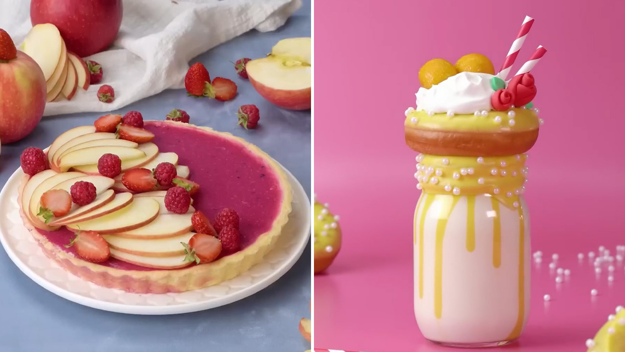 Fruitige Taart & Luxe Milkshake 🍓🍩 | Vers, Kleurrijk & Instawaardig
