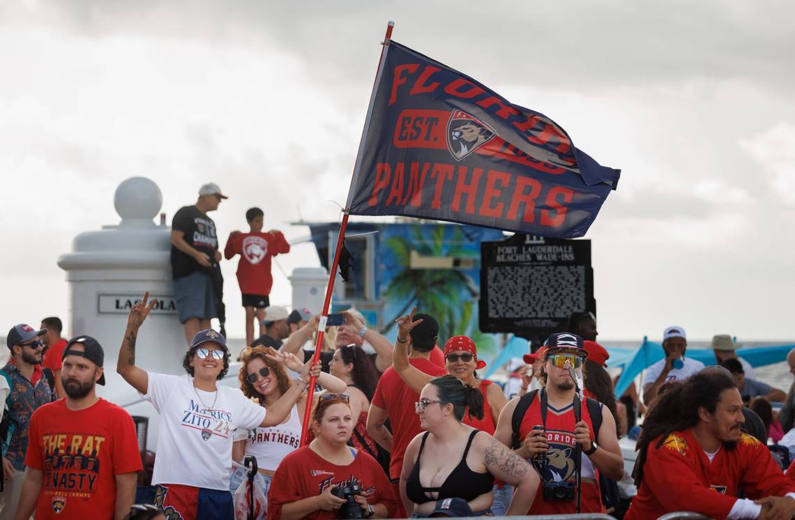 Florida Panthers fans, players celebrate second Stanley Cup win. See ...