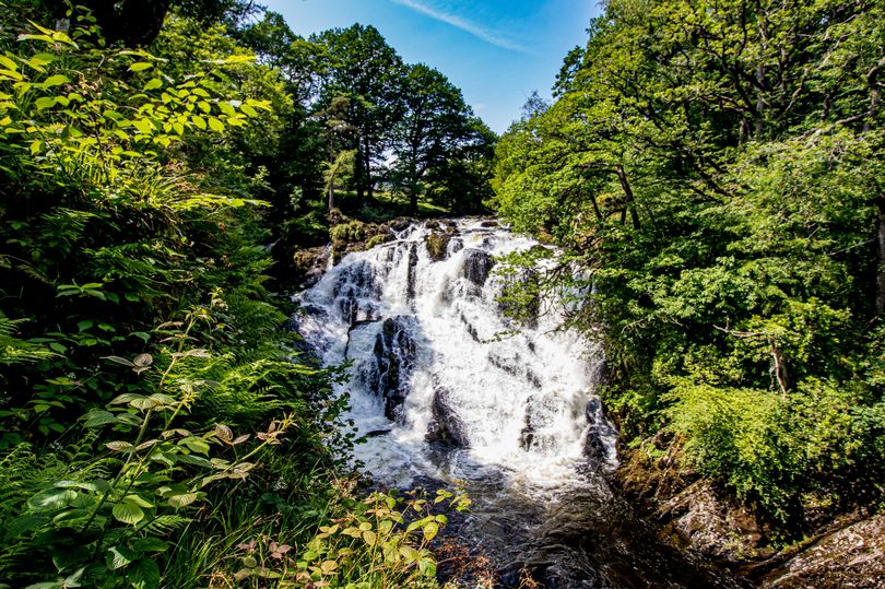 You don’t need a big hike to see one of Wales’ most powerful waterfalls