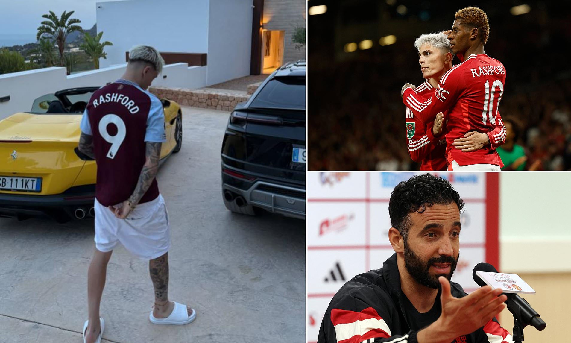 Garnacho sparks anger as he posts picture wearing Rashford Villa shirt