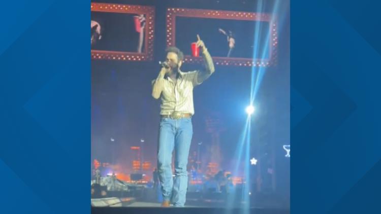 Post Malone falls off stage during Arizona concert