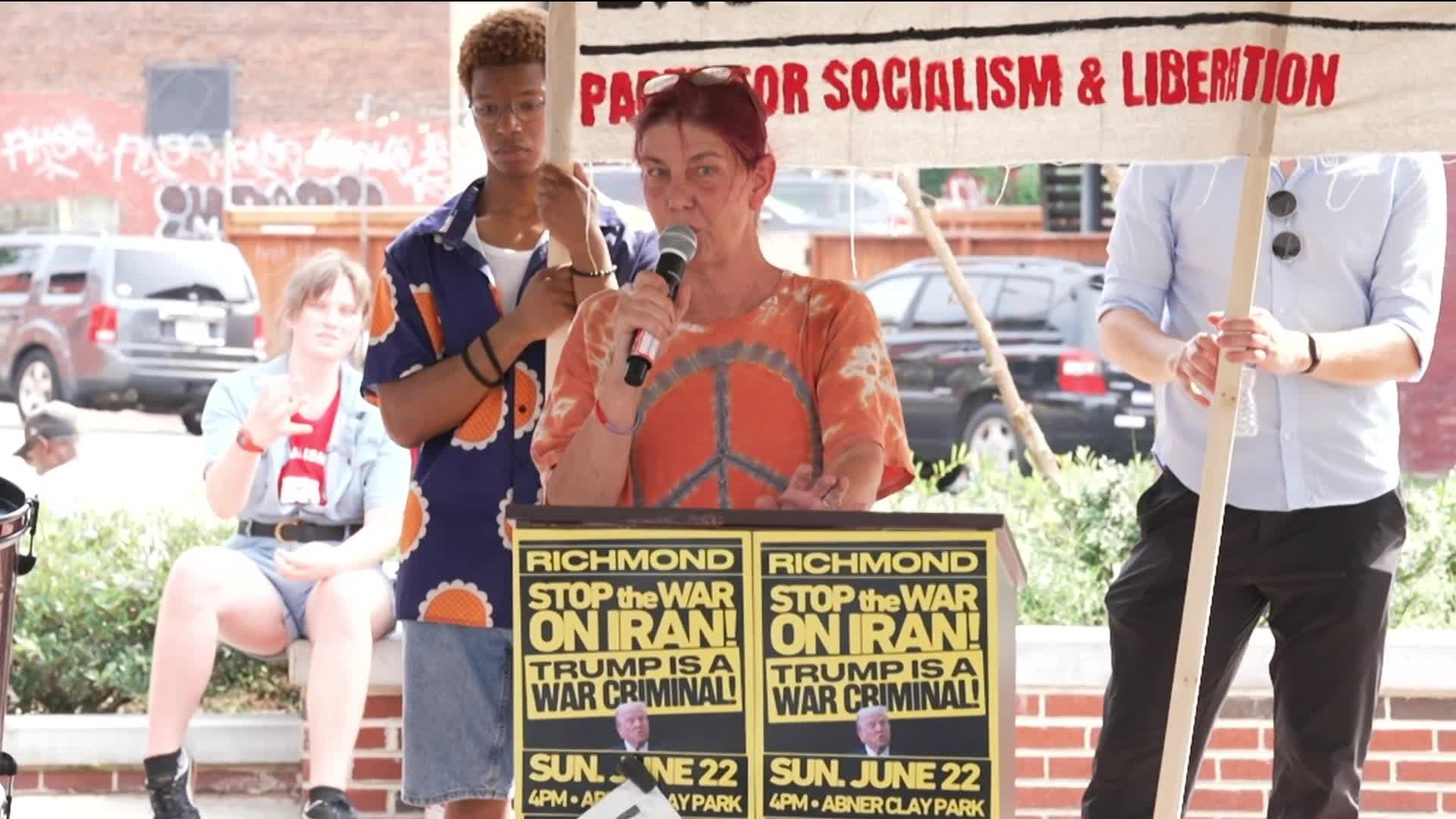 Demonstrators in Richmond protest US strike on Iran: 'Hands off the ...