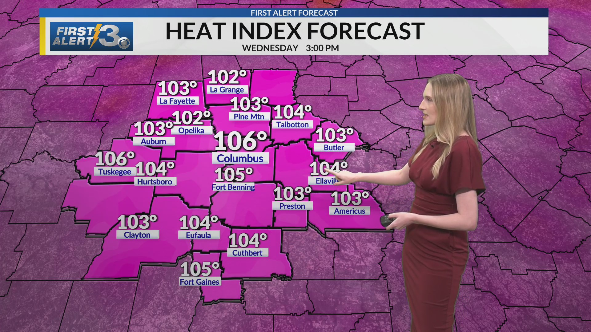 Kaylee Barbee Sunday Evening Weather