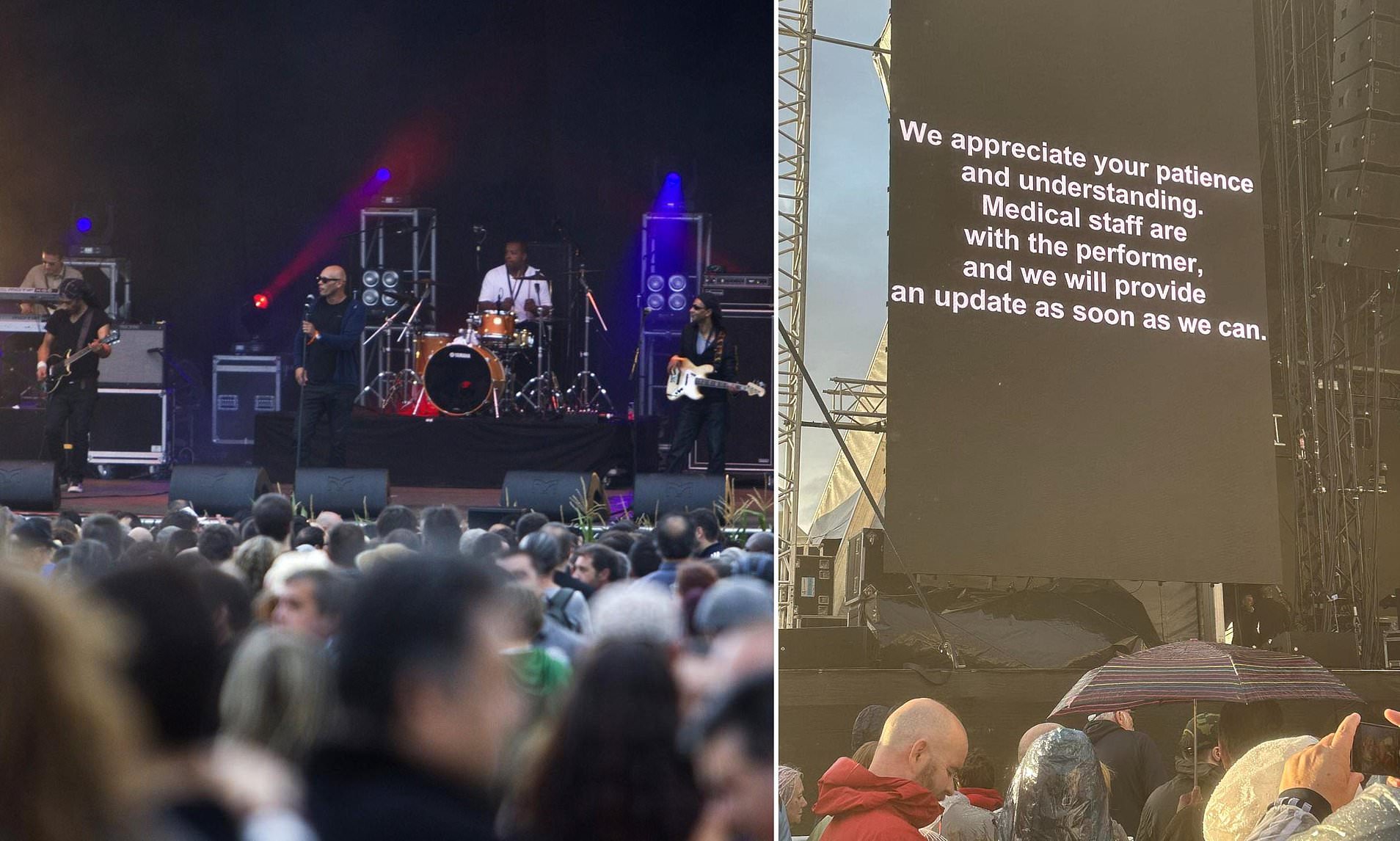 Music festival halted after band member 'collapses on stage' in front ...