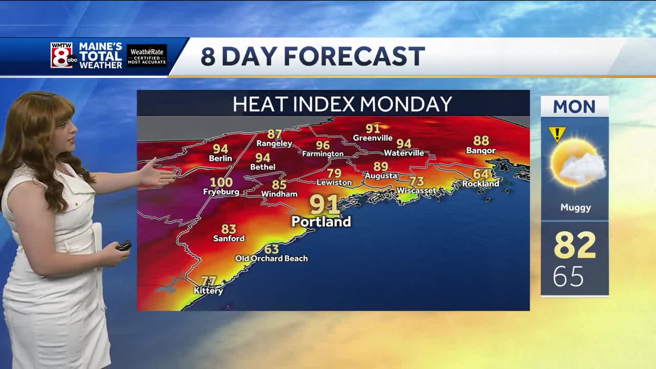 Mild evening, summer heat turns up to start the week