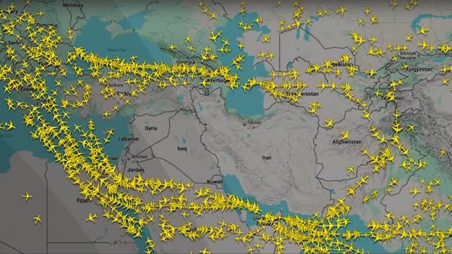 Flight tracker shows airlines avoiding Middle East airspace after US ...