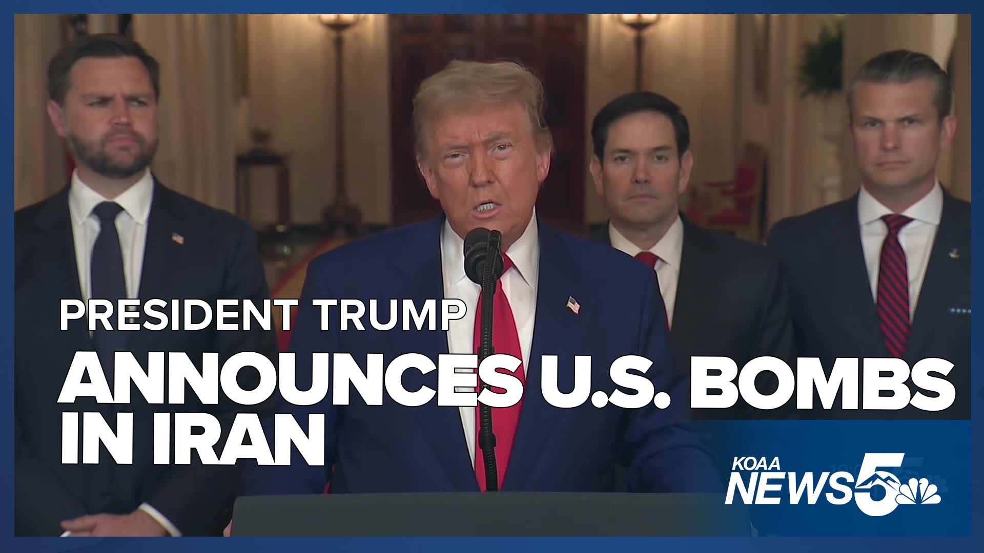 President Trump announces the U.S. bombed three Iranian nuclear sites ...