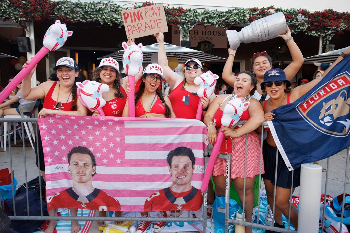 Florida Panthers fans, players celebrate second Stanley Cup win. See ...