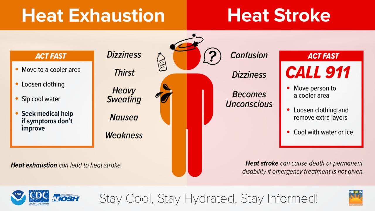 Identifying heat-related illnesses and how to treat them