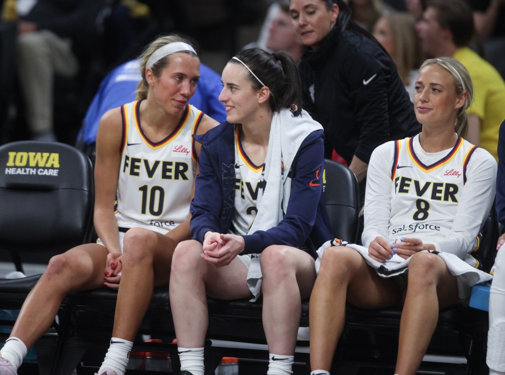 Fever’s Sophie Cunningham wears ‘Tres Leches’ shirt with Caitlin Clark ...