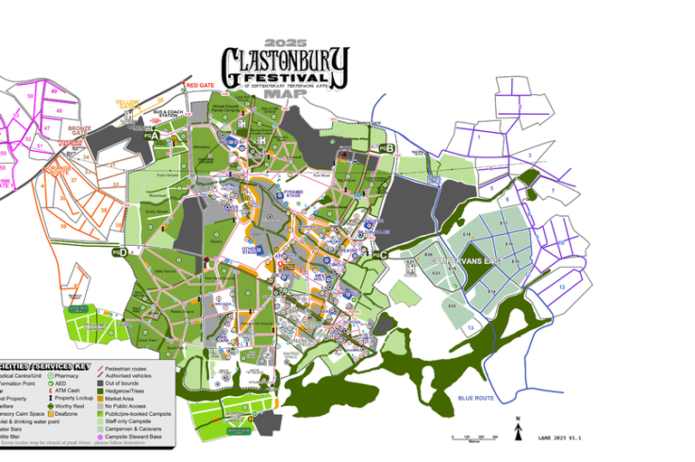 Glastonbury Festival 2025: Site map and the complete guide to parking ...