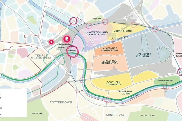 Bristol Temple Quarter: Three options put forward for huge new city ...
