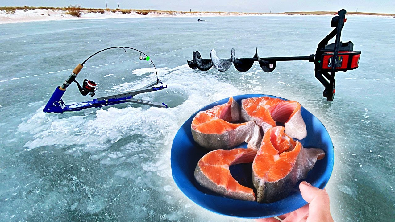 Catch and cook fresh fish during ice fishing trip