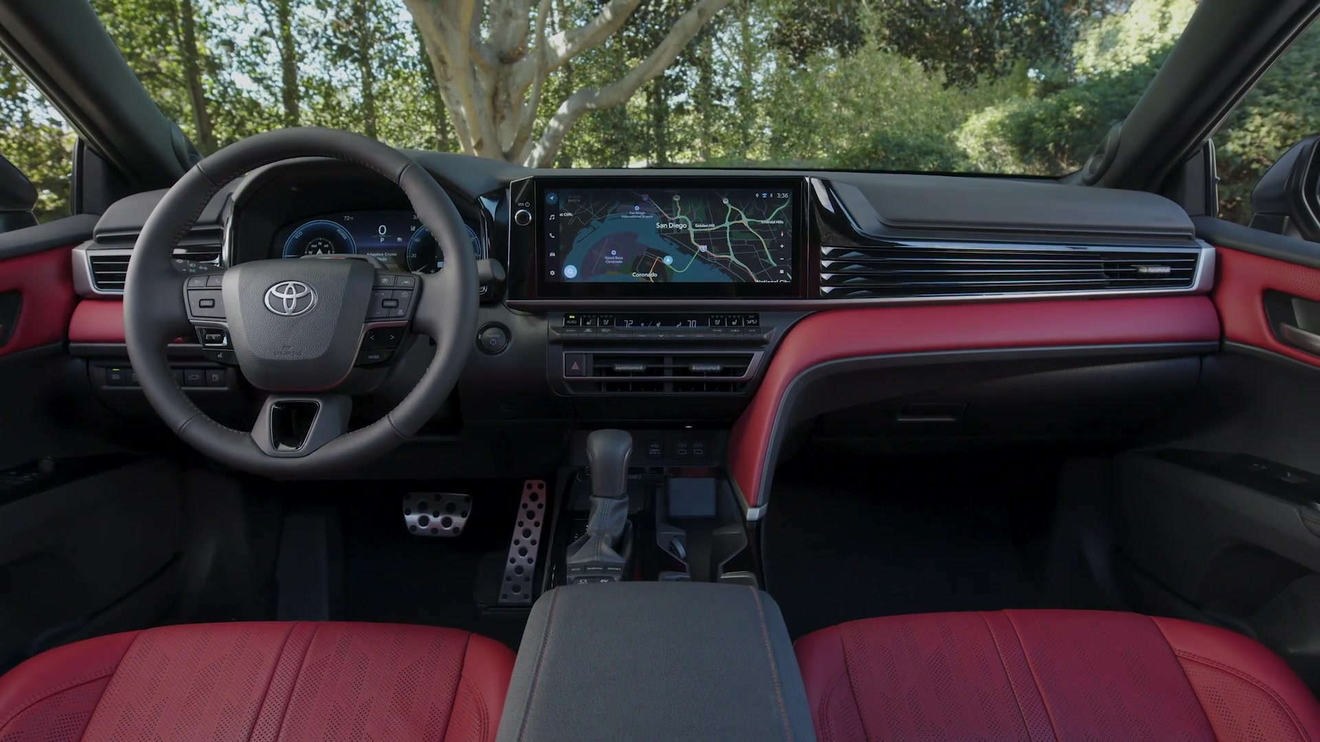 2024 Toyota Camry XSE AWD Cockpit in Red Interior Design