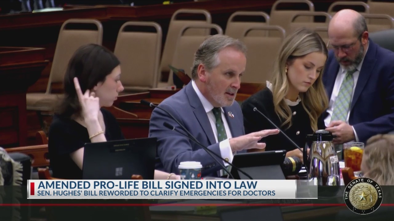 Gov. Abbott signs Hughes' Life of the Mother abortion bill